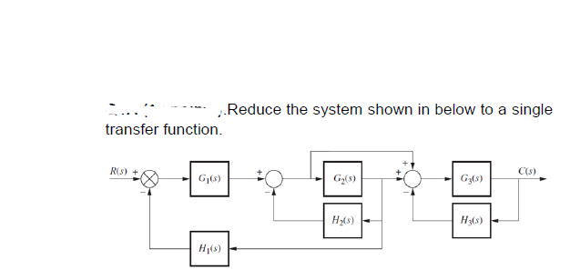 Solved Reduce the system shown in below to a single transfer | Chegg.com