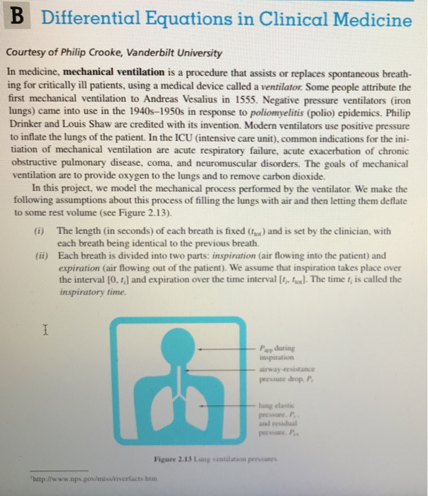 Solved B Differential Equations in Clinical Medicine | Chegg.com