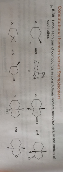 Solved Label each pair of compounds as constitutional | Chegg.com
