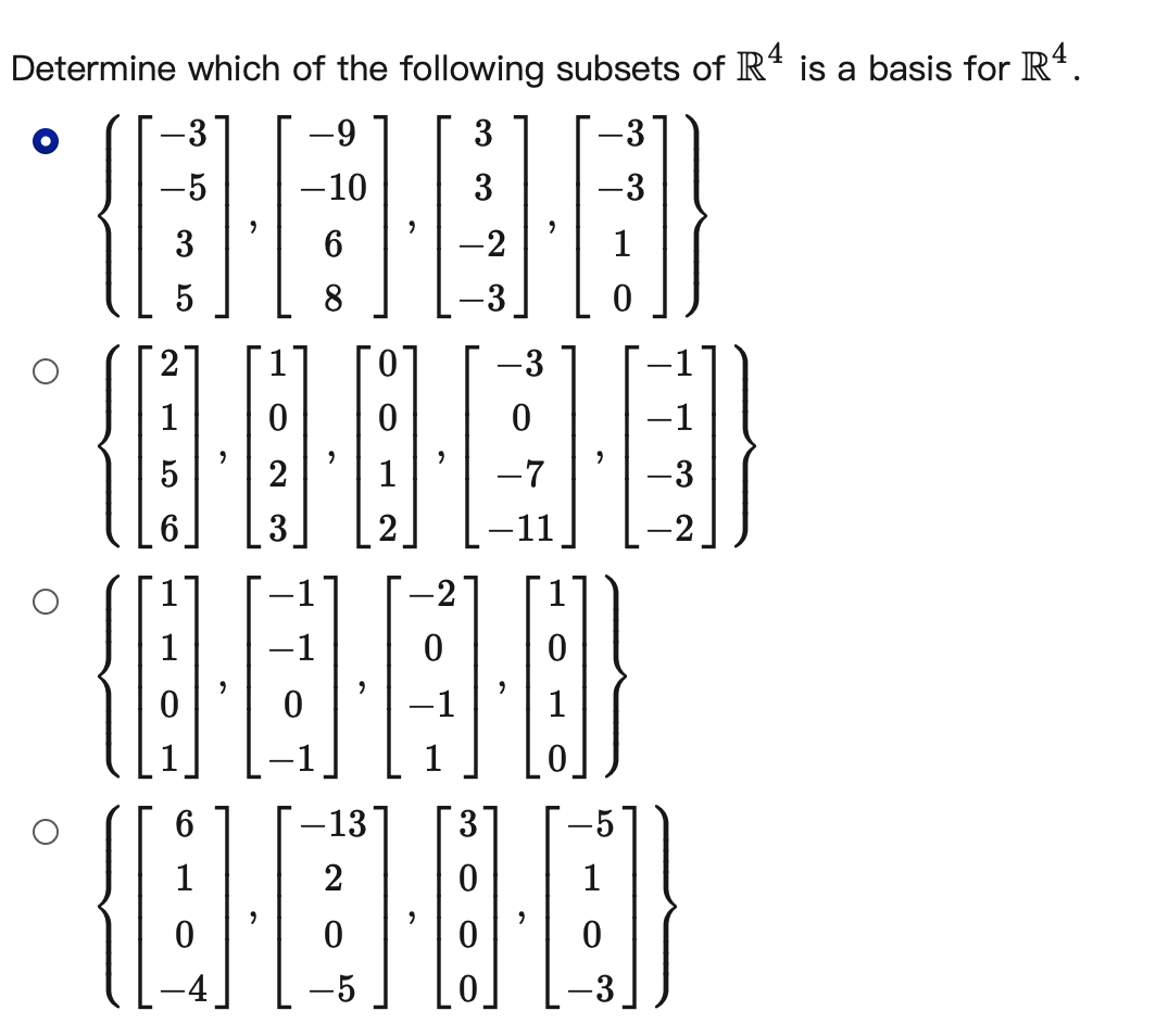 Solved Determine which of the following subsets of R4 is a | Chegg.com