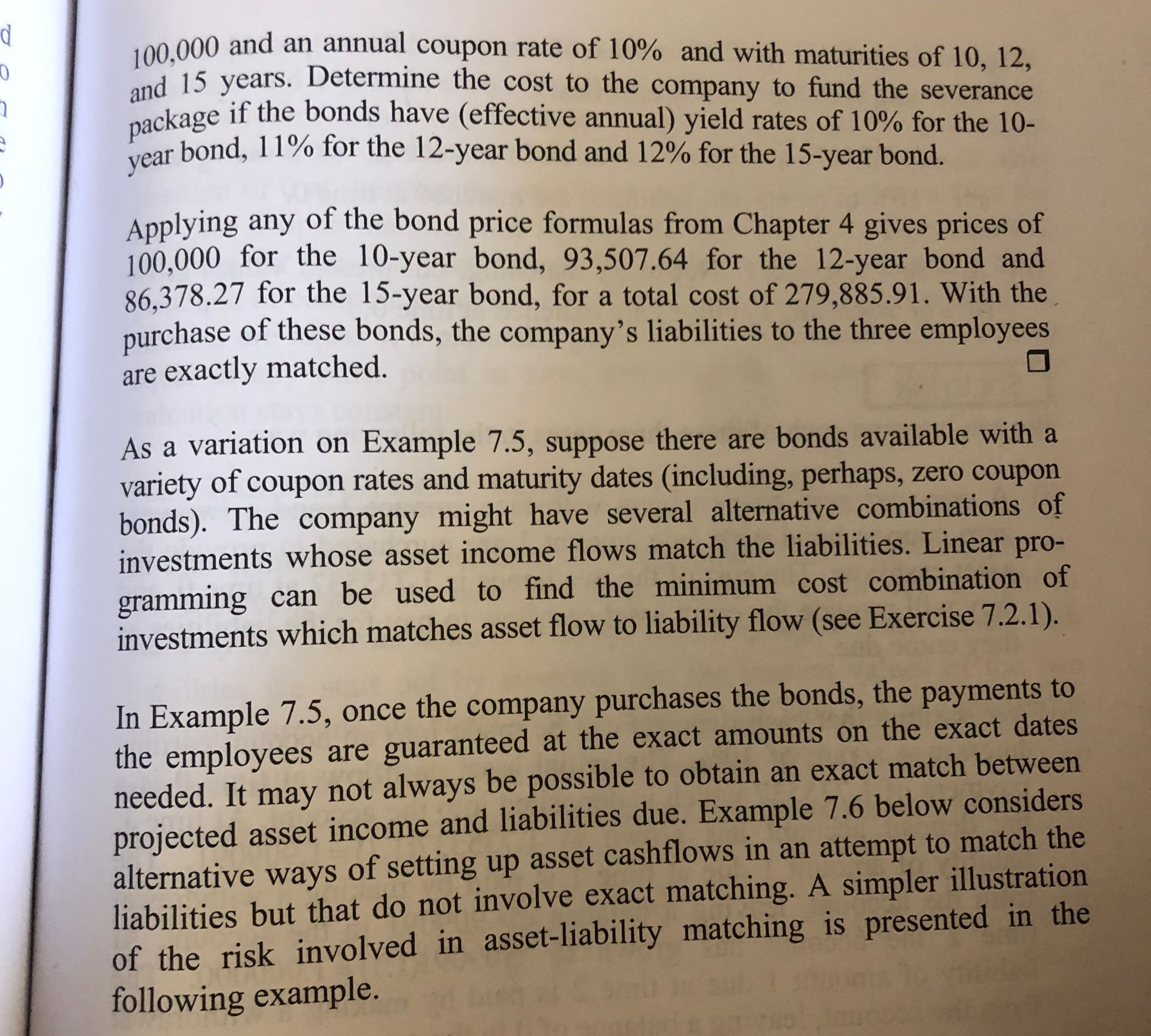 Solved 2.2 In order to match asset income to the liabilities | Chegg.com