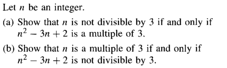 Solved Let n be an integer. (a) Show that n is not divisible | Chegg.com