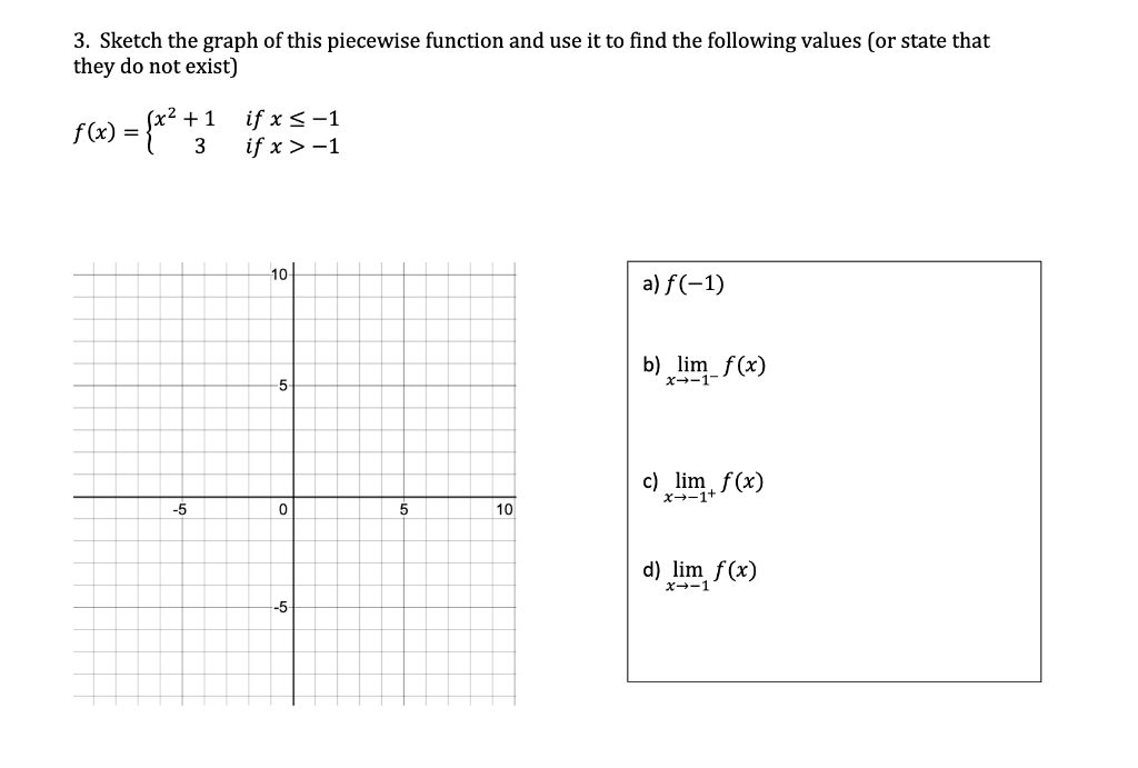 Solved 3. Sketch the graph of this piecewise function and | Chegg.com