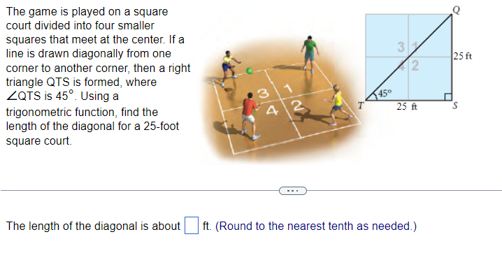 Solved The game is played on a square court divided into | Chegg.com