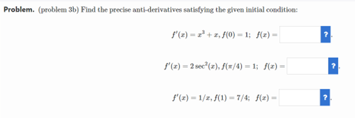Solved Problem. (problem 3b) Find the precise | Chegg.com
