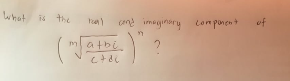 Solved What is the real and imaginary component of matbi | Chegg.com