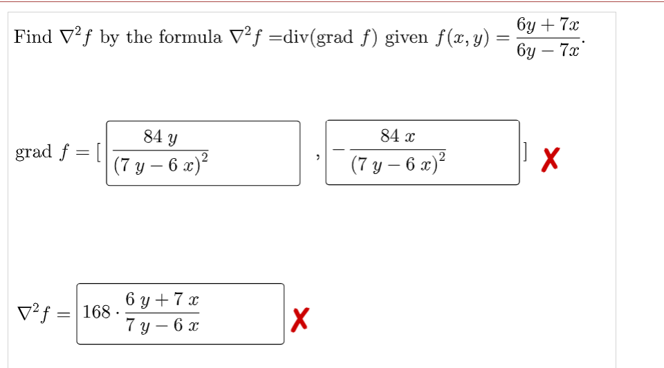 Solved Find ∇2f by the formula ∇2f=div(gradf) given | Chegg.com