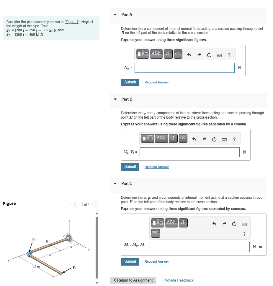 Solved 7.1 ﻿Part AConsider the pipe assembly shown in | Chegg.com
