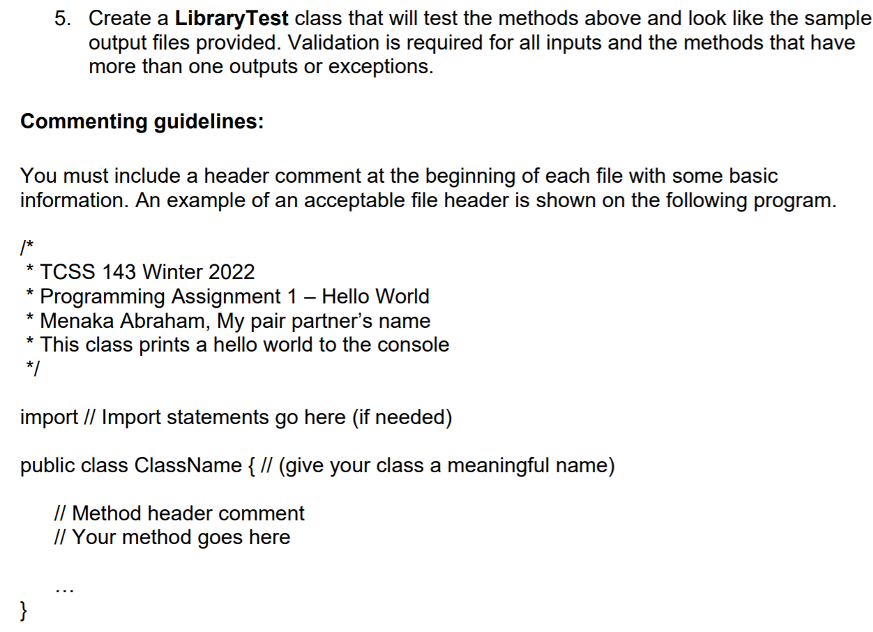 Solved Build classes to simulate items in a library step by | Chegg.com
