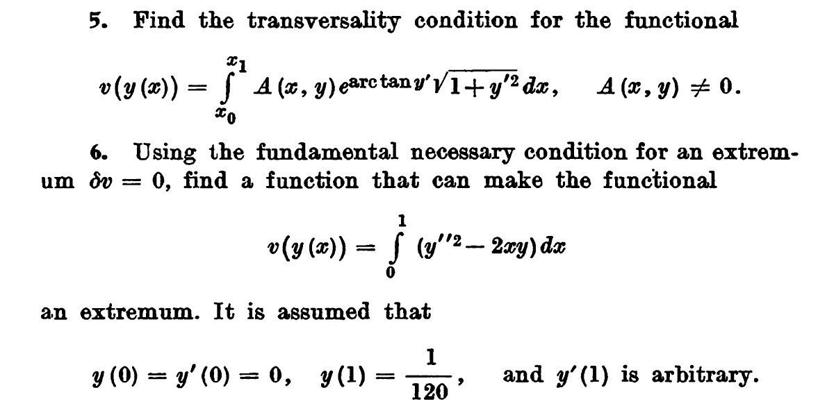 Solved 5. Find the transversality condition for the | Chegg.com