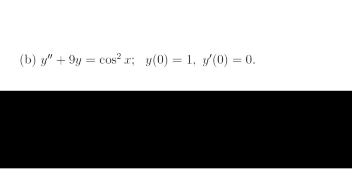 Solved Ordinary Differential Equations The Question Is