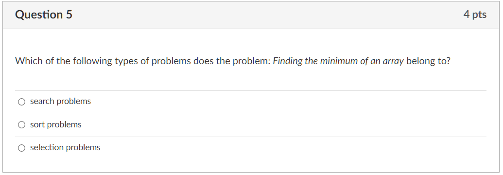 Solved Which of the following types of problems does the | Chegg.com