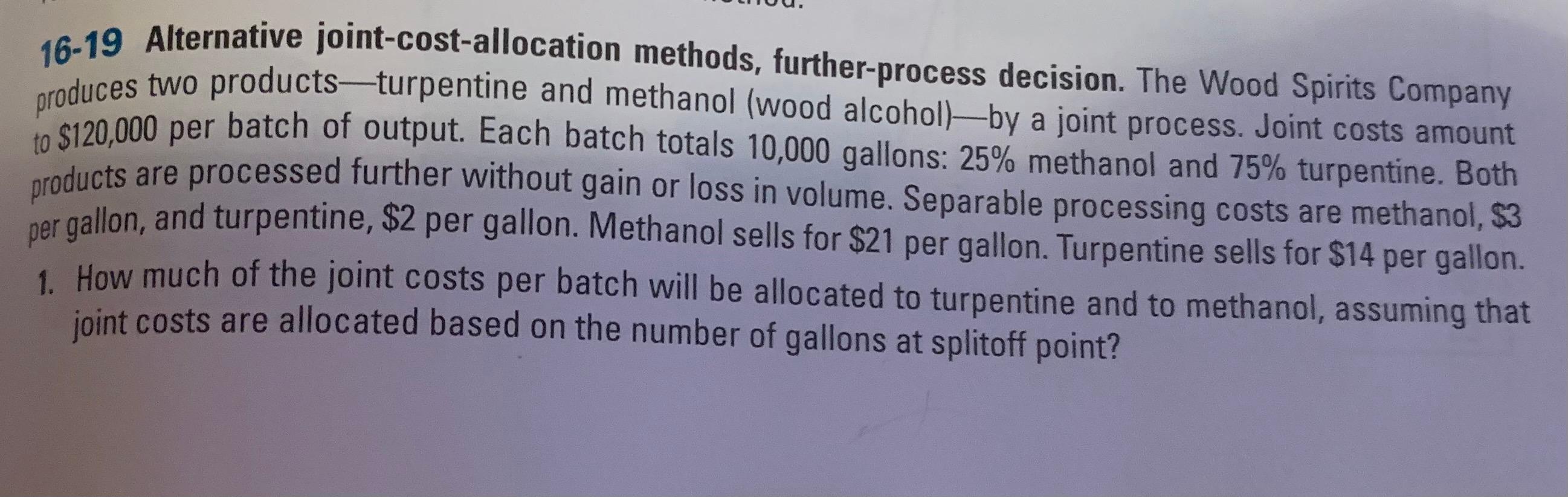 Solved 16-19 Alternative joint-cost-allocation methods, | Chegg.com