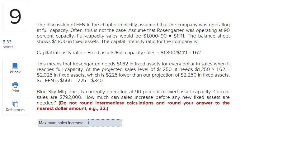 Solved The discussion of EFN in the chapter implicitly | Chegg.com