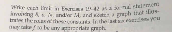 Solved Write each limit in Exercises 19-42 as a formal | Chegg.com