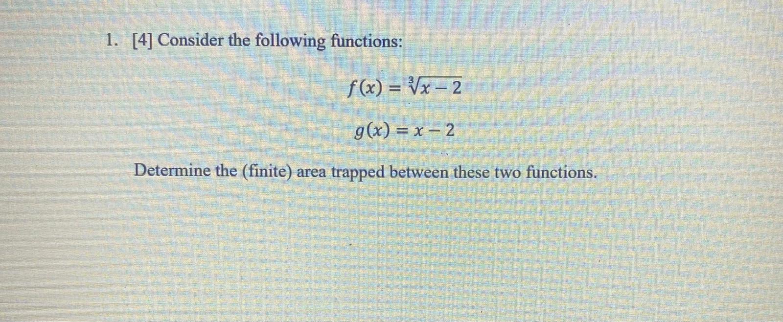 Solved 1. [4] Consider the following functions: f(x) = Vx-2 | Chegg.com