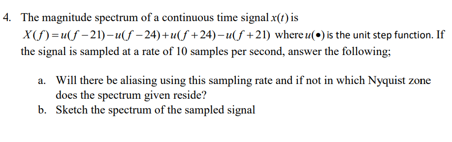 Solved The magnitude spectrum of a continuous time signal | Chegg.com