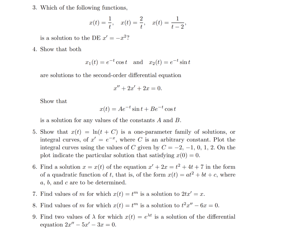 Solved 3 . Which of the following functions, | Chegg.com