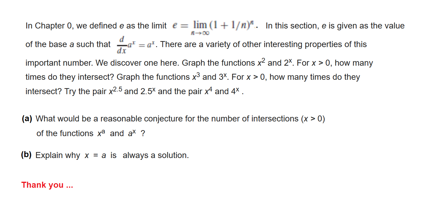 Solved In Chapter 0, we defined e as the limit e = lim (1 + | Chegg.com