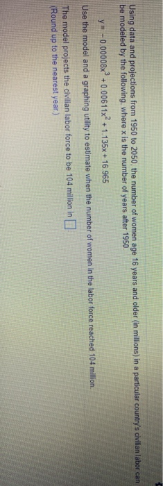 Solved Using data and projections from 1950 to 2050, the | Chegg.com