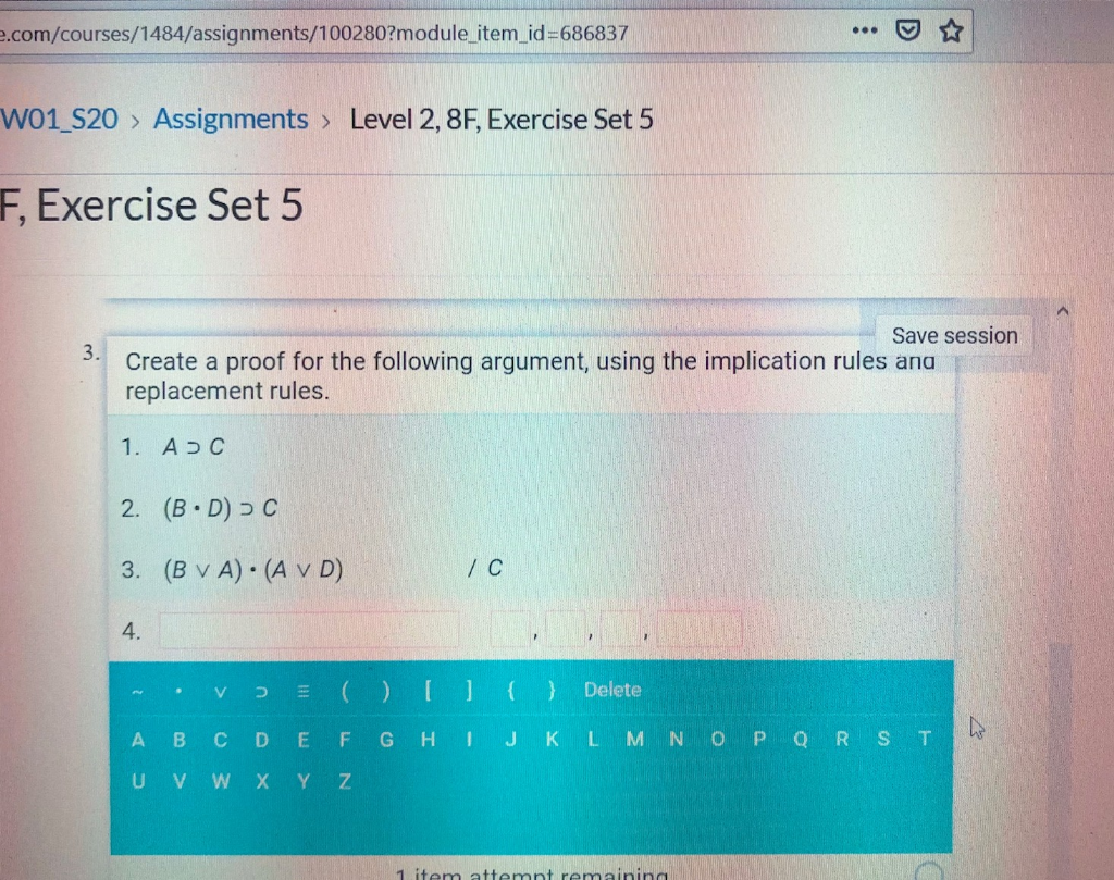 Solved W01_S20 > Assignments > Level 2,8F, Exercise Set 5 F, | Chegg.com