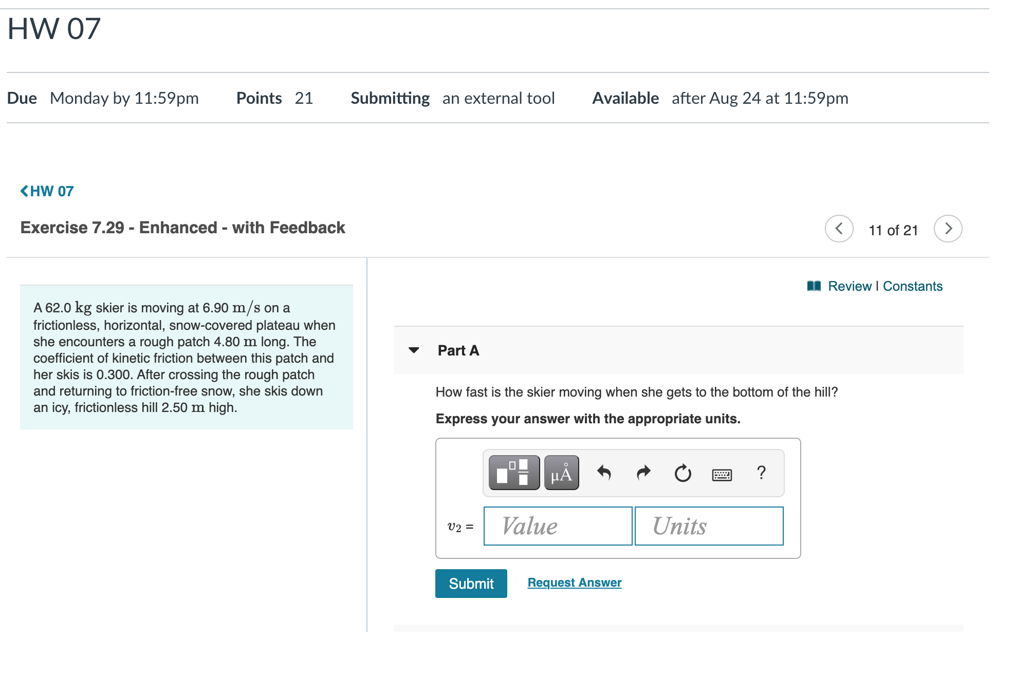 Solved HW 07 Due Monday by 11:59pm Points 21 Submitting an | Chegg.com