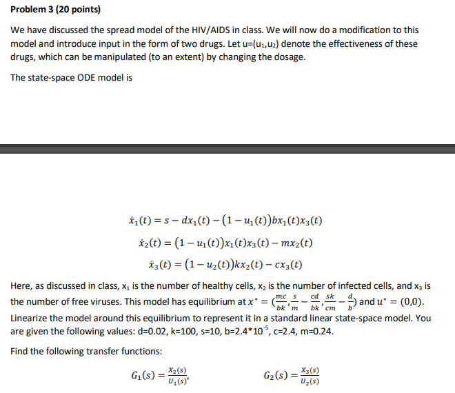 Solved Problem 3 (20 ﻿points)We have discussed the spread | Chegg.com