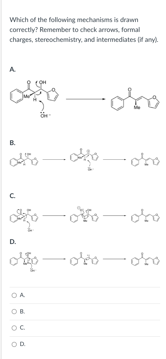 Solved Which of the following mechanisms is drawncorrectly? | Chegg.com
