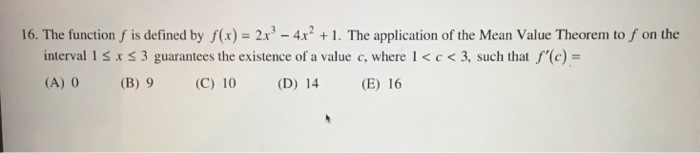 Solved 16. The function f is defined by f(x) = 2x3-4x2 + 1 . | Chegg.com