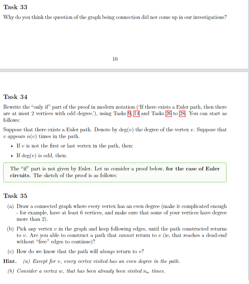 Solved * Task 26 We start by considering the case when every | Chegg.com