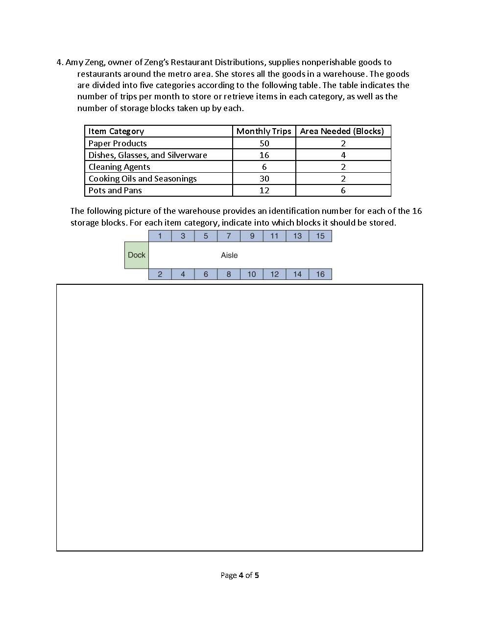 Solved 4. Amy Zeng, owner of Zeng's Restaurant | Chegg.com