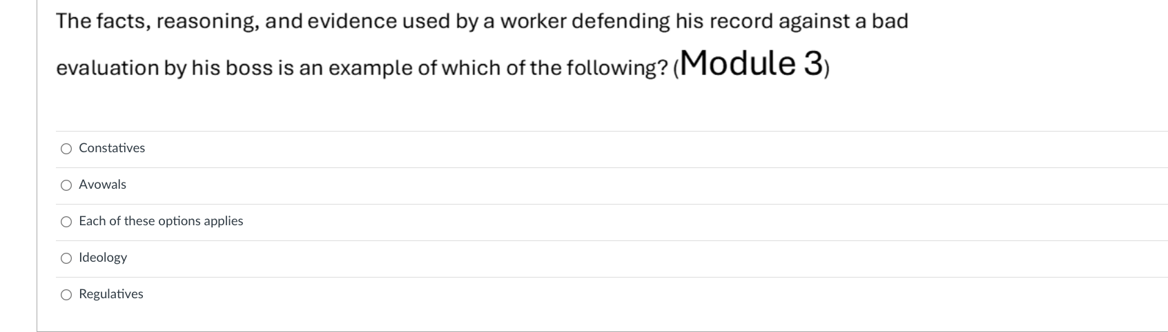 Solved The facts, reasoning, and evidence used by a worker | Chegg.com