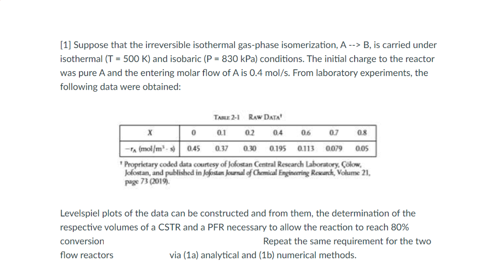 Solved [1] Suppose that the irreversible isothermal | Chegg.com