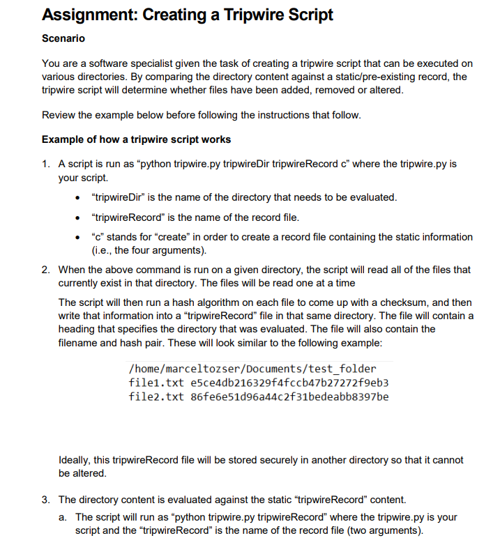 Solved Scenario You are a software specialist given the task | Chegg.com