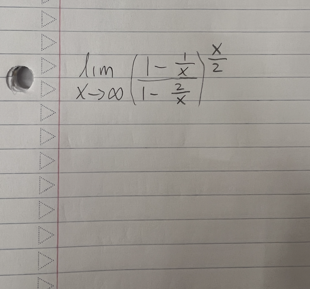 Solved limx→∞(1−x21−x1)2x | Chegg.com