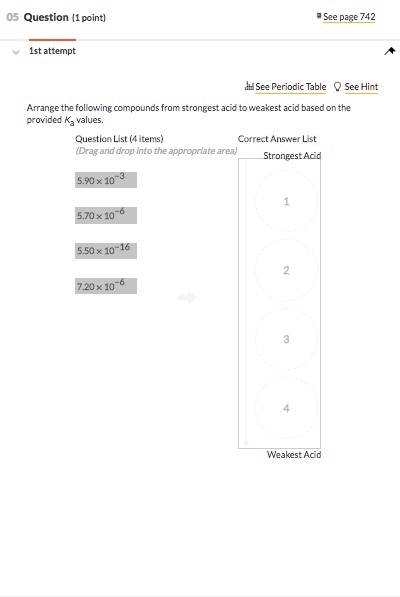Solved 05 Question (1 point) See page 742 ﹀ 1st attempt dd | Chegg.com Solved 05 Question (1 point) See page 742 ﹀ 1st attempt dd | Chegg.com