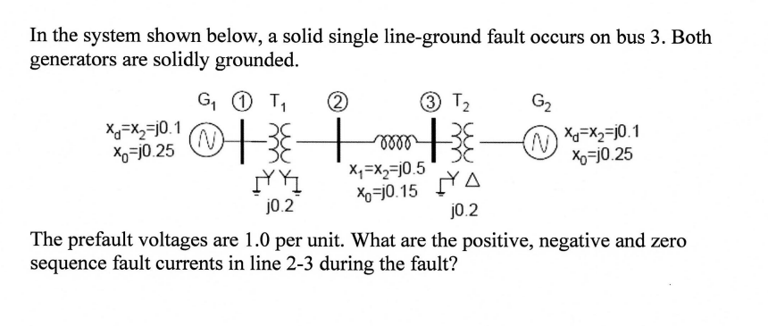 Solved In The System Shown Below A Solid Single Line Ground