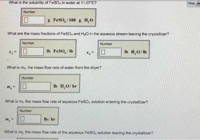 Solved Map Anhydrous ferrous sulfate (FeSo4) crystals are | Chegg.com