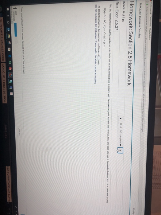 Solved Homework Section 2 5 Homework Bus Econ 2 5 27