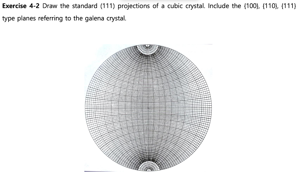 Solved Exercise 4-2 Draw the standard (111) projections of a | Chegg.com