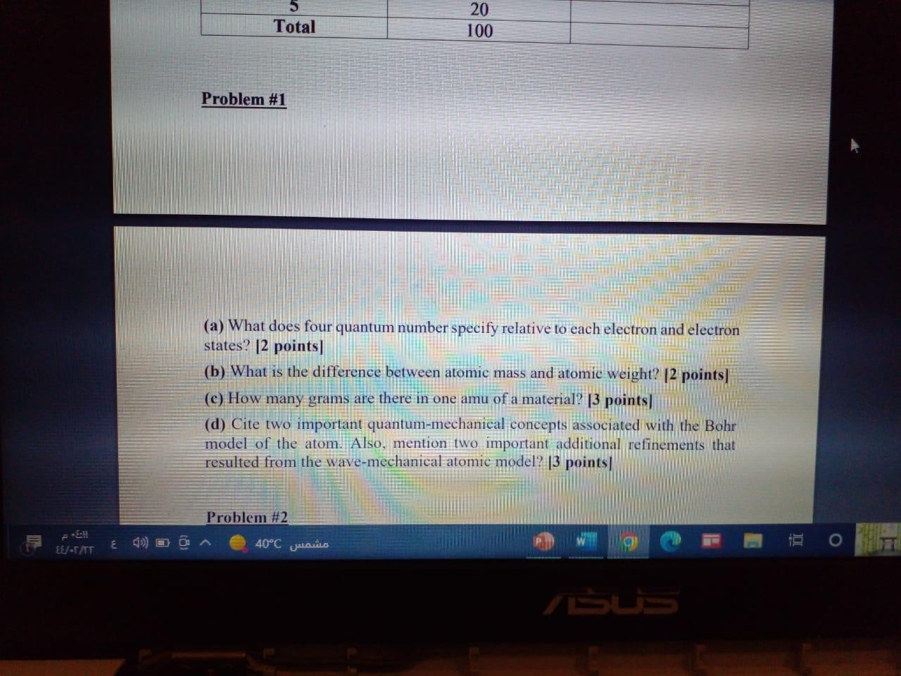 Solved Problem #1 (a) What does four quantum number specify | Chegg.com