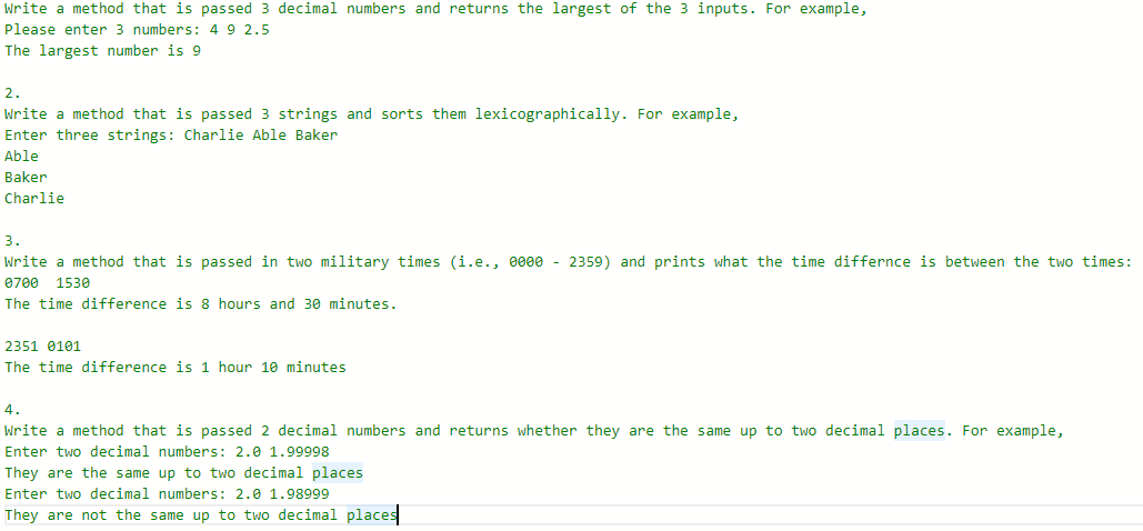 Solved Could you please write a basic java program following | Chegg.com