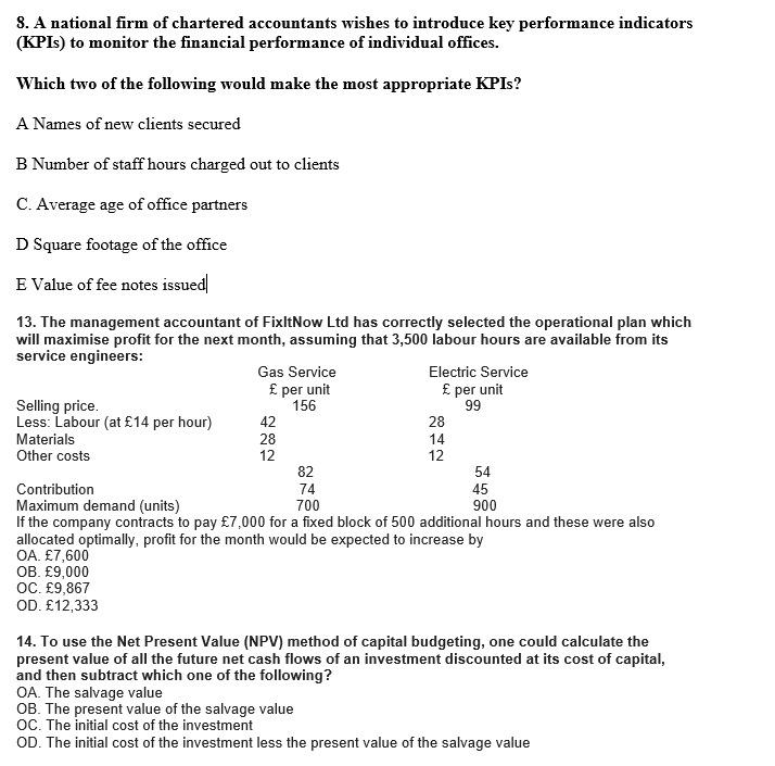 Solved 8. A national firm of chartered accountants wishes to | Chegg.com