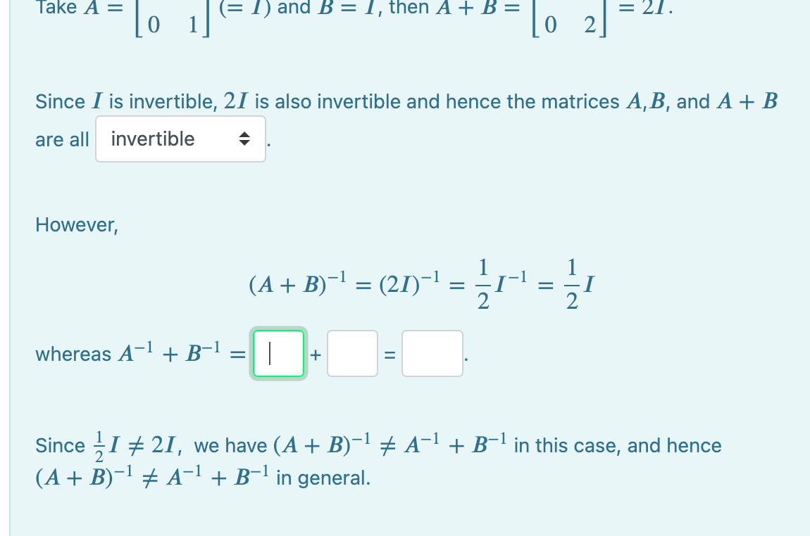 Solved We know that if A and B are invertible square | Chegg.com