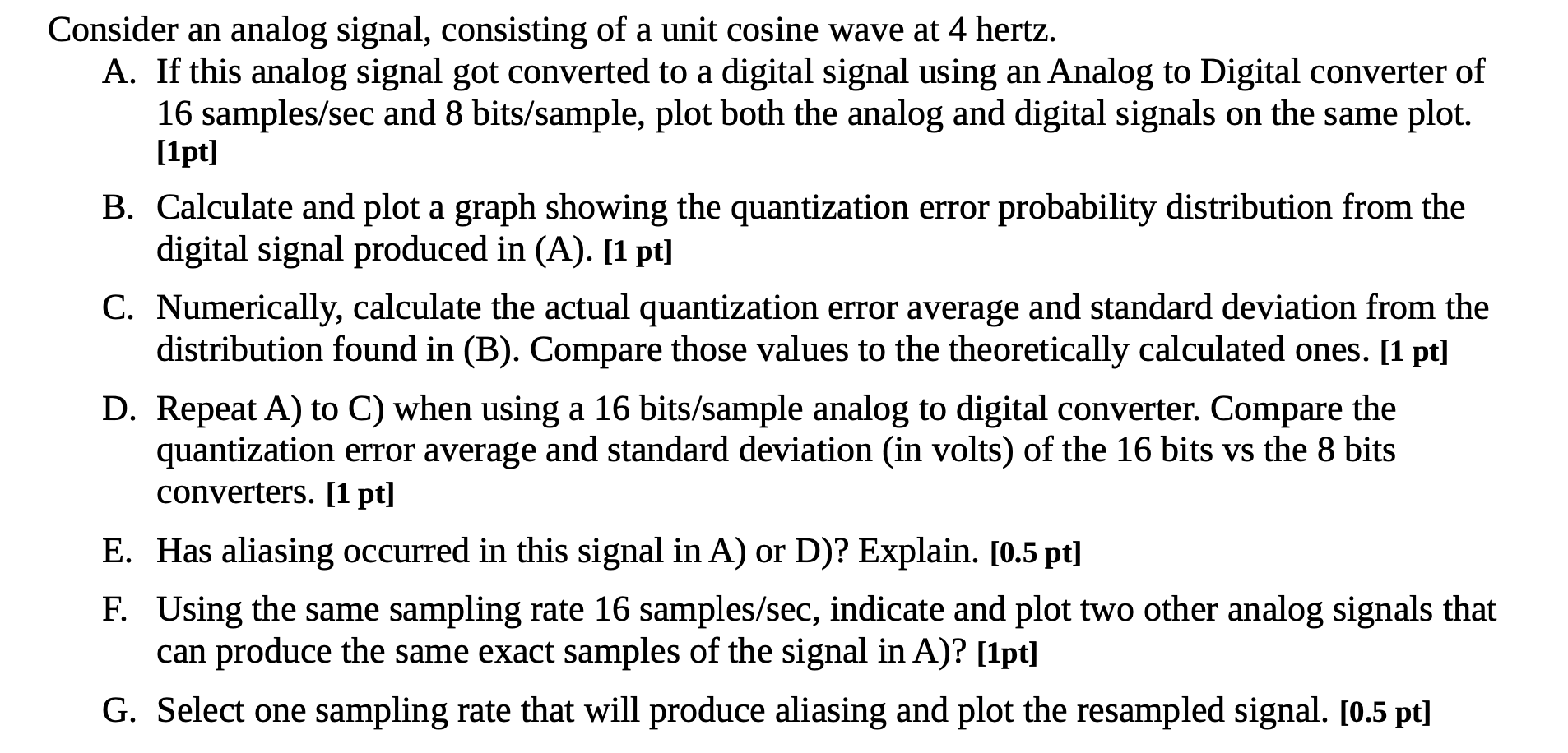 Consider An Analog Signal Consisting Of A Unit 
