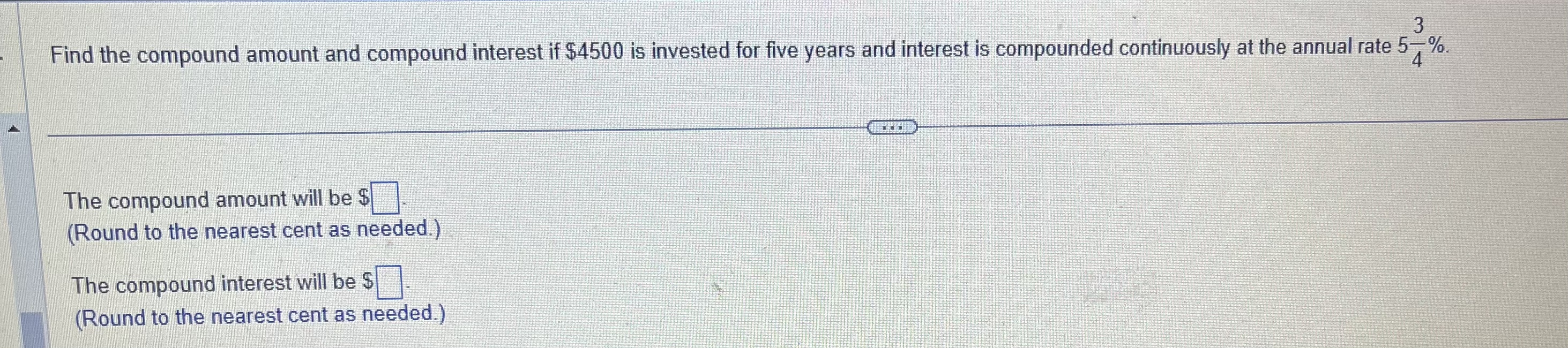 Solved Find the compound amount and compound interest if | Chegg.com