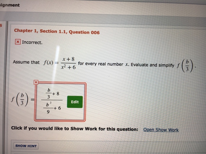 Solved ignment Chapter 1, Section 1.1, Question 006 [x] | Chegg.com