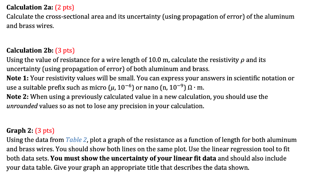 Solved 2) Resistance and length Since you had so much fun | Chegg.com