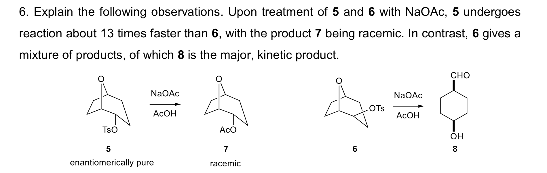 Solved 6. Explain the following observations. Upon treatment | Chegg.com