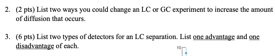 Solved 2. (2 pts) List two ways you could change an LC or GC | Chegg.com